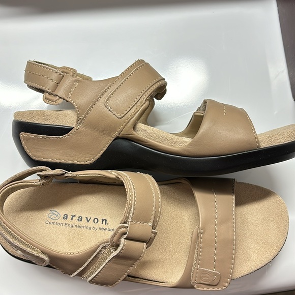 Aravon | Shoes | Aravon Sandals Katy Size 6 Narrow Taupe New | Poshmark